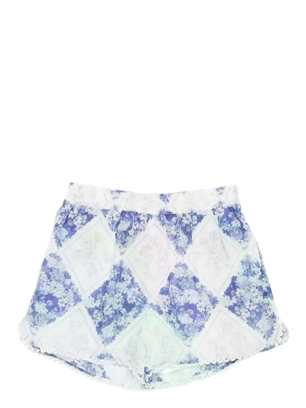 TWINSET Floral-print Shorts - Blue