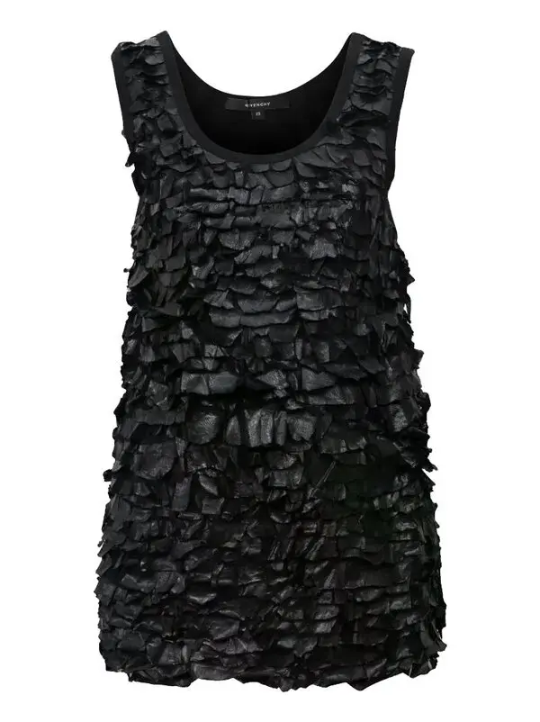 Givenchy Ruffled Tank Top - Black