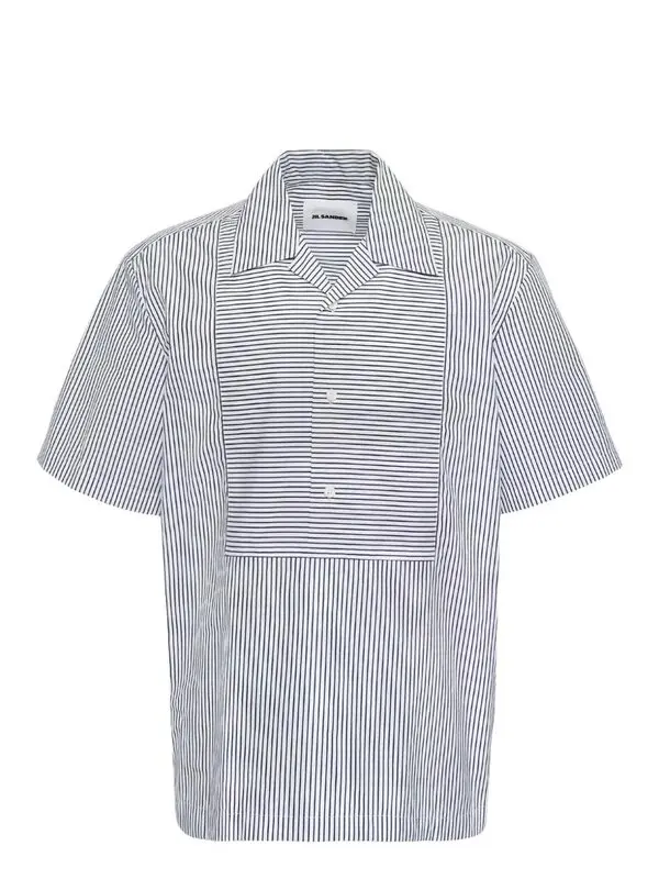 JIL SANDER Striped Short-sleeve Shirt - White