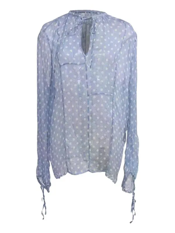 HAIDER ACKERMANN Polka-dot Tie-neck Blouse - Blue