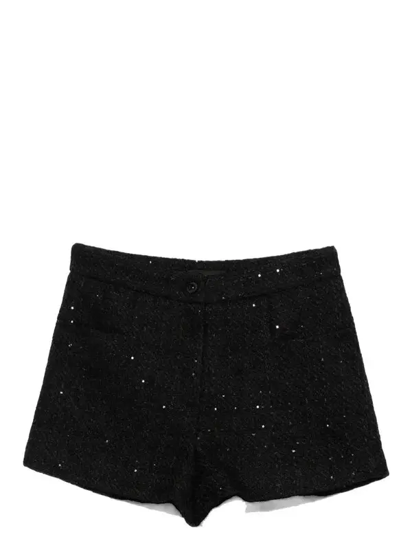 THELAURENT Sequin-embellished Shorts - Black