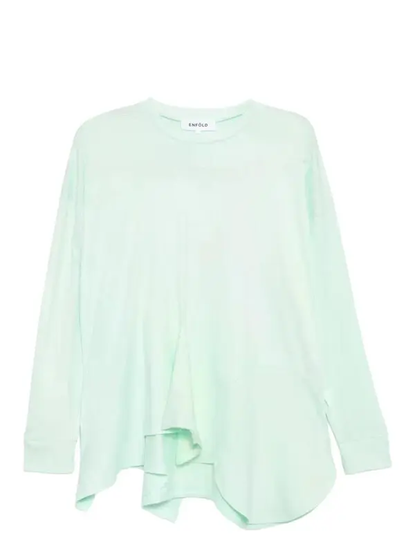 ENFOLD Asymmetry T-shirt - Green