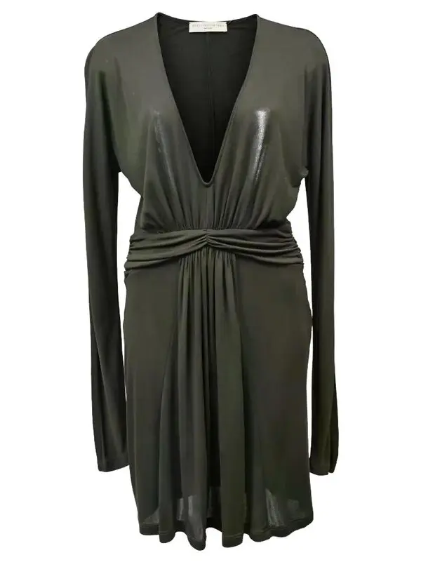 Stella McCartney Long-sleeved Ruched Dress - Green