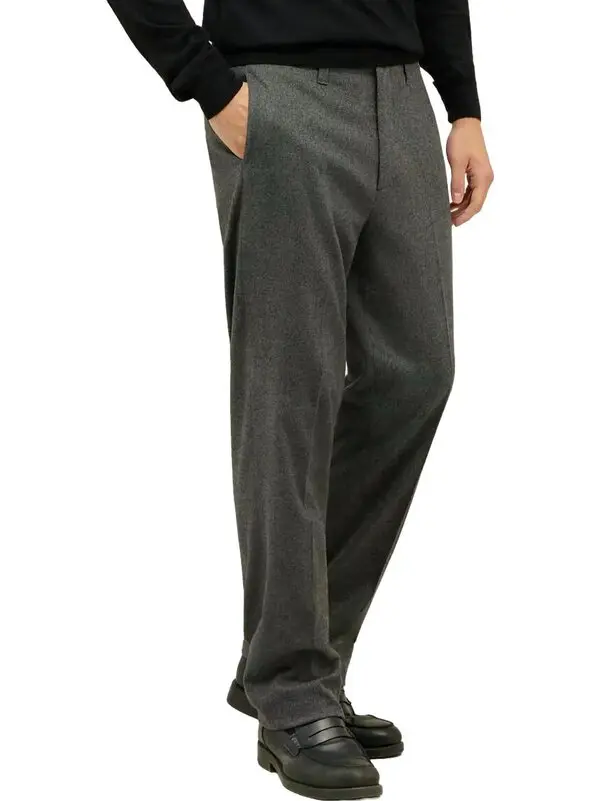 Boglioli Flannel Loose Fit Trousers - Grey