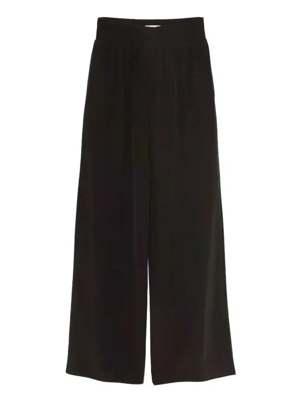 JOSEPH Nour Twill Satin Trousers - Brown