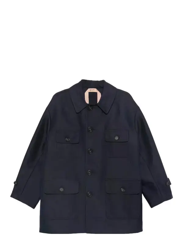 N°21 Caban Pocket Coat - Blue