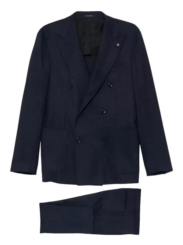 Tagliatore Double-breasted Wool Suit - Blue