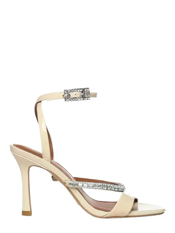 Kurt Geiger Rhinestone Buckle Stiletto Sandals - Neutrals