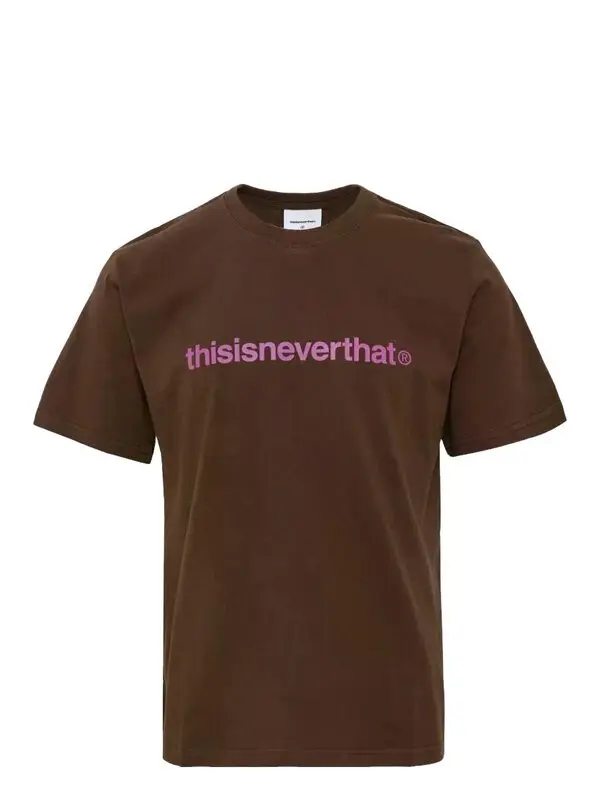 THISISNEVERTHAT Logo-detail T-shirt - Brown