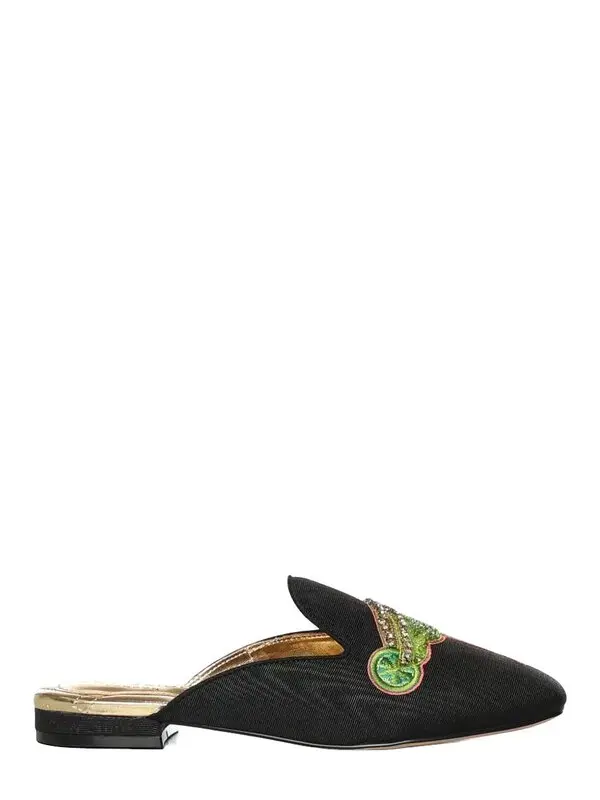 Kurt Geiger Embroidered Mules - Black