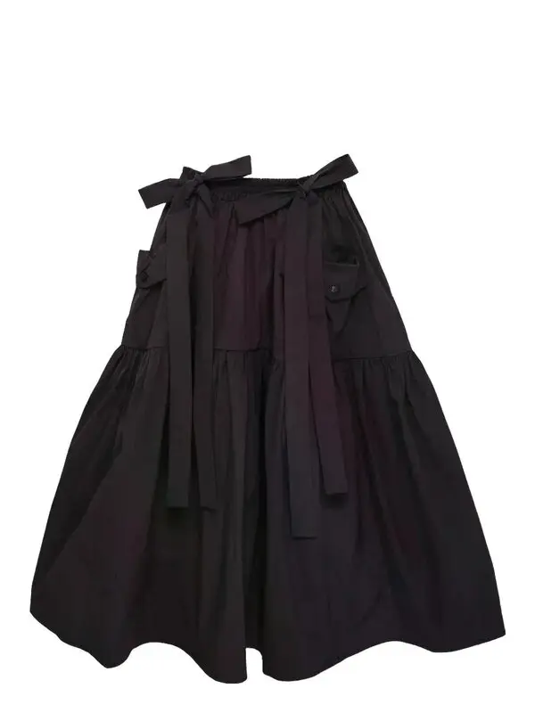 Cecilie Bahnsen Cai Ruffled Midi Skirt - Black