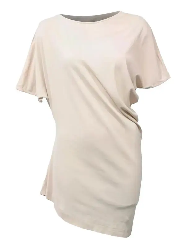 JIL SANDER Short-sleeve Drapped T-shirt - Neutrals