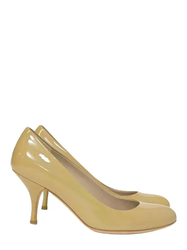 Miu Miu Mid-heel Patent Pumps - Neutrals