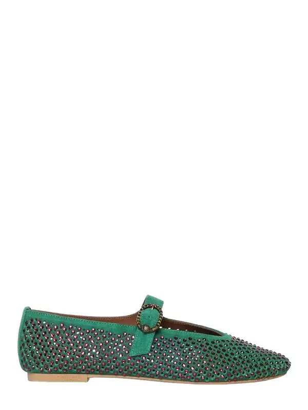 Kurt Geiger Mayfair Buckle-embellished Ballet Flats - Green