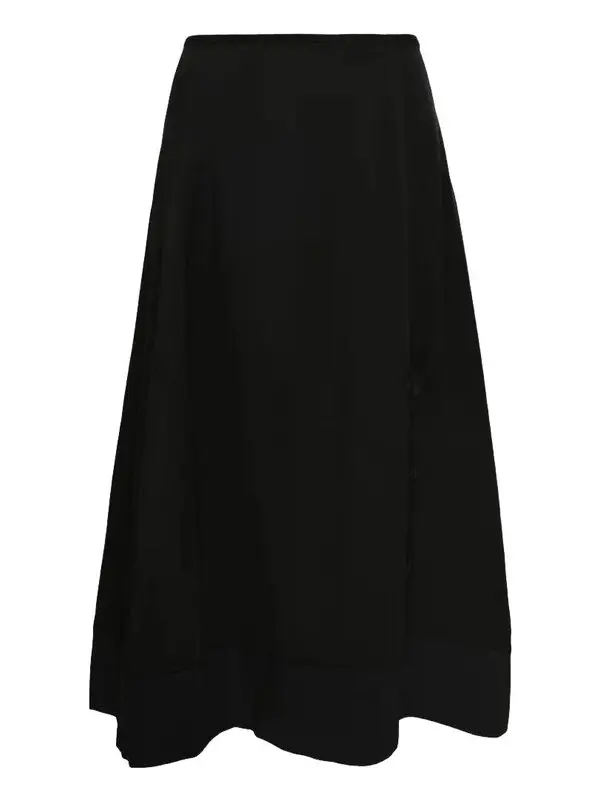 JIL SANDER A-line Midi Skirt - Black