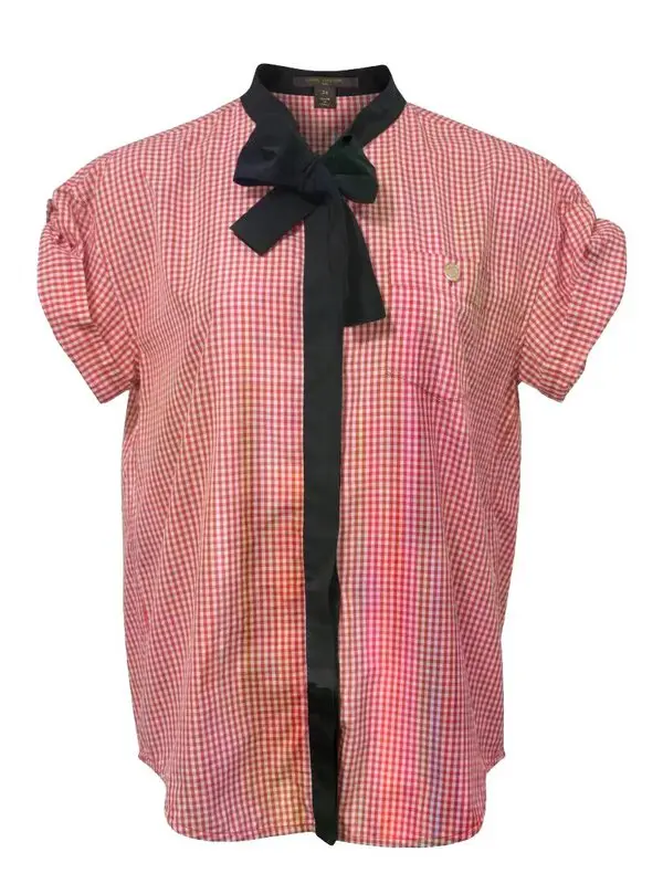 LOUIS VUITTON Check-pattern Short-sleeved Shirt - Red