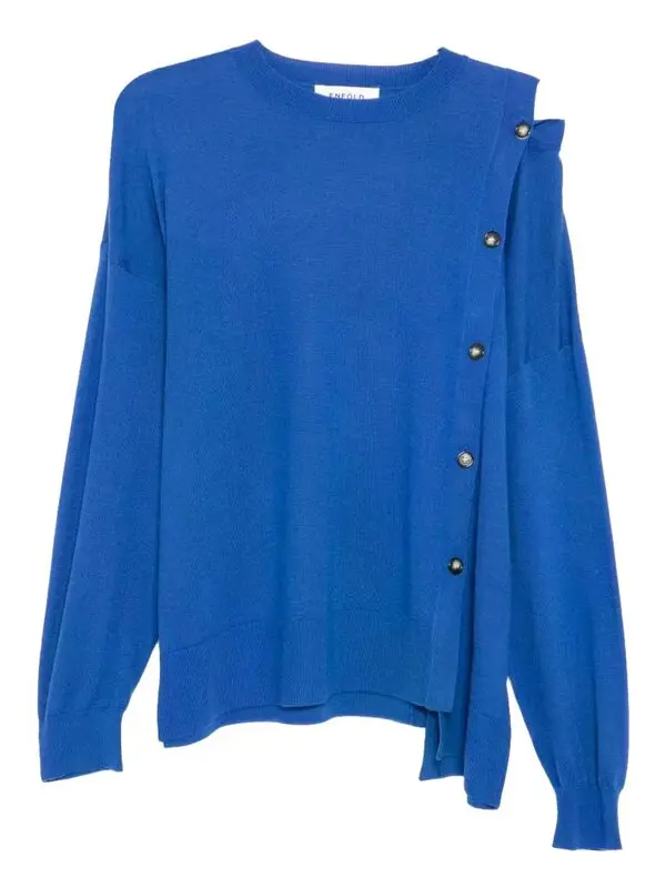 ENFOLD Two-way Cardigan - Blue
