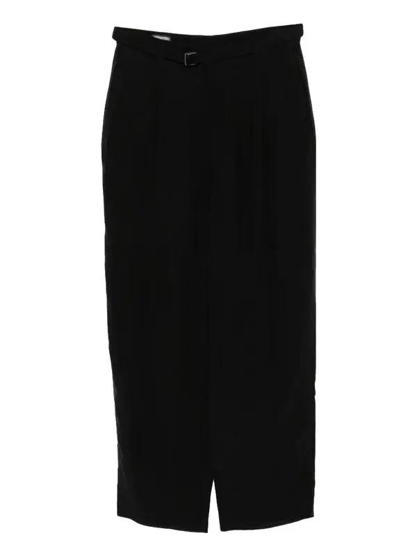 Giorgio Armani Belted Pleated Trousers - Black