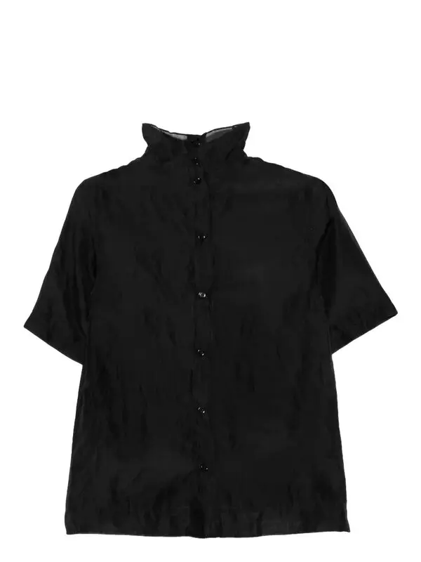 Christian Wijnants High-neck Short-sleeve Shirt - Black