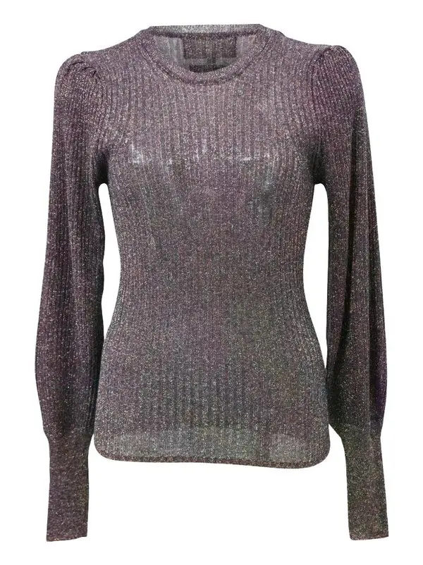 Ba&sh Puff-sleeve Sweater - Purple