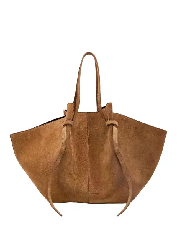 Yuzefi Mochi Suede Tote Bag - Brown