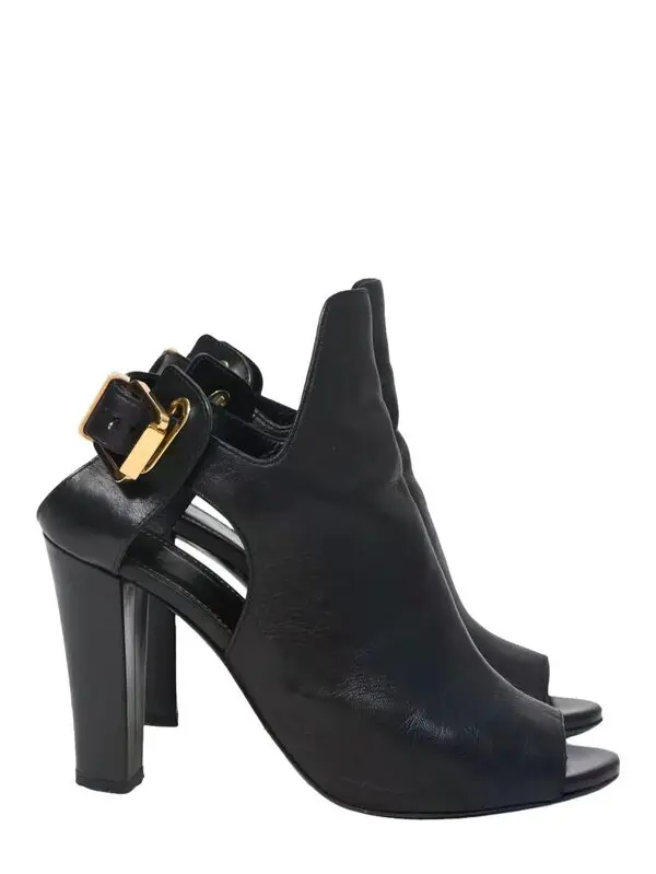 SERGIO ROSSI Peep-toe Slingback Pumps - Black