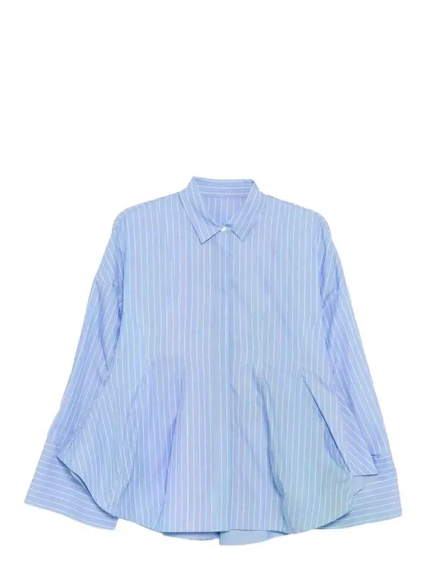 ENFOLD Striped Shirt - Blue