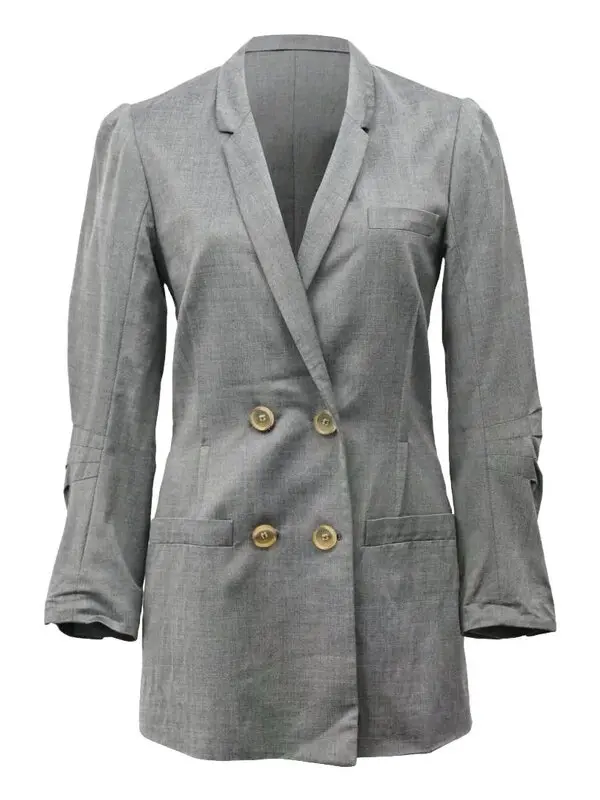 Alexander Wang Double-breasted Linen Blazer - Grey