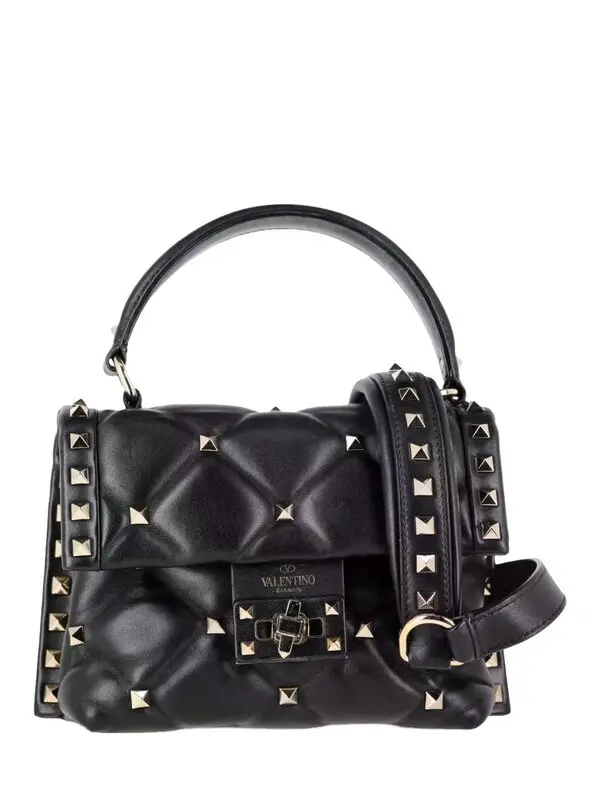 Valentino Garavani Stud-embellished Quilted Tote Bag - Black