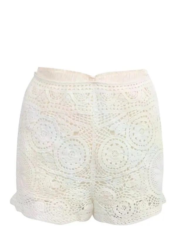 Chloé Lace-pattern Mini Shorts - Neutrals