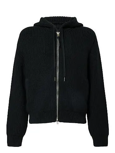 TOM FORD Zip-up Knitted Wool Hoodie - Black