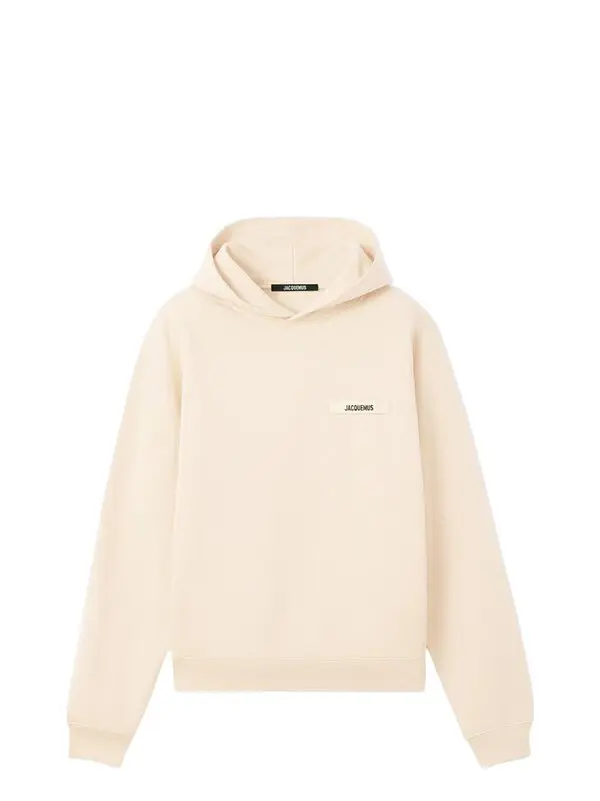 Jacquemus Relaxed Fit Grosgrain Hoodie - Ivory