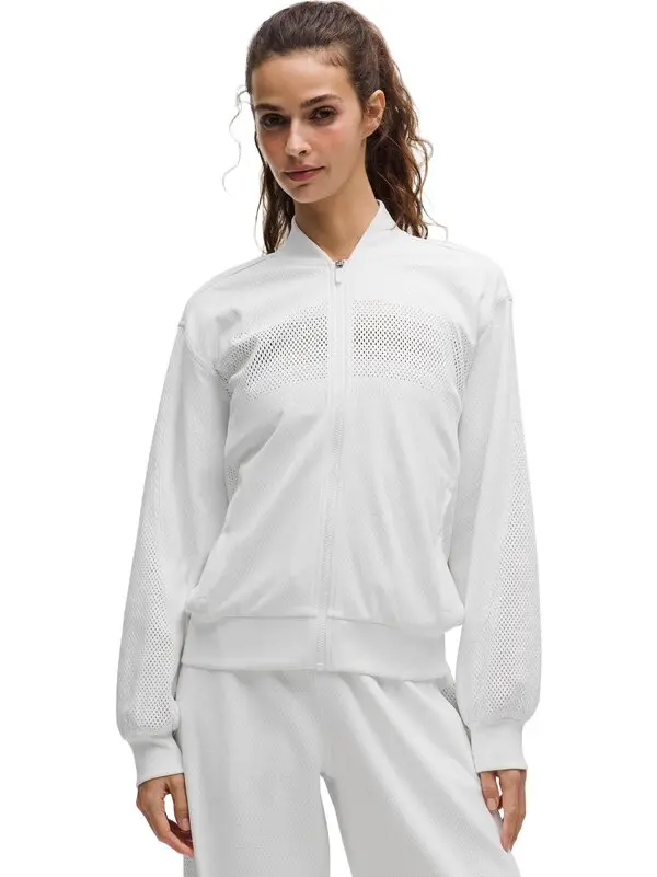 Lululemon Engineered Knit Mesh Tennis Jacket - White