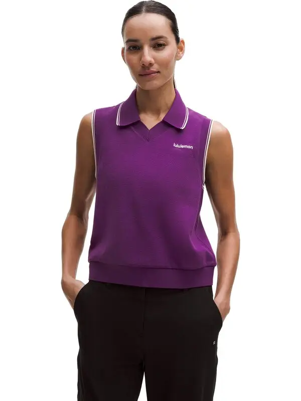 Lululemon Cotton-blend Golf Vest - Ultra Plum/light Ivory