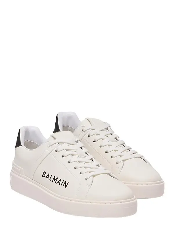 Balmain B-court Leather Sneakers - Black/white