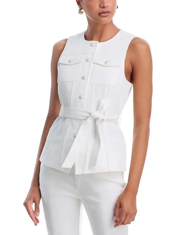 Cinq À Sept Denim Reenee Vest - White
