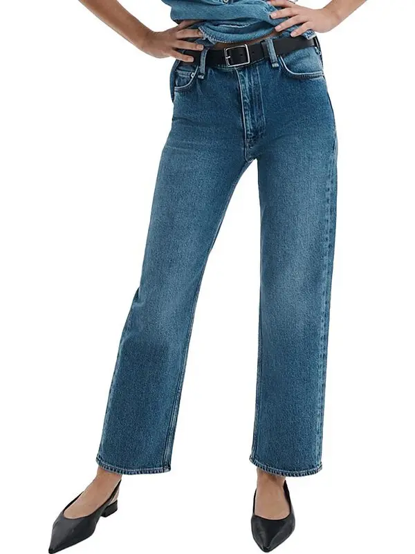 Rag & Bone Harlow High-rise Straight Ankle Jeans - Accord