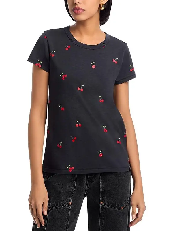 Rag & Bone Cherry Graphic Tee - Black Multi