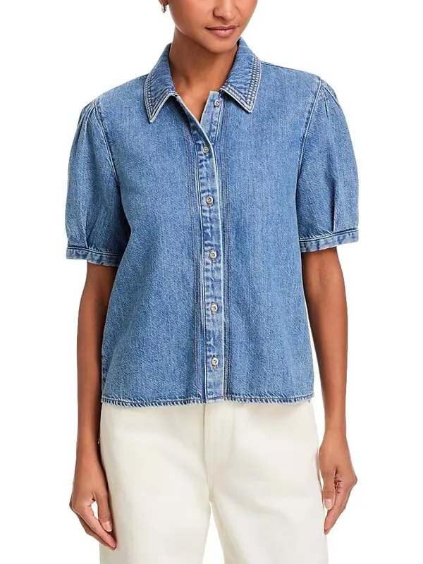Rag & Bone Taylor Denim Blouse - Lyon
