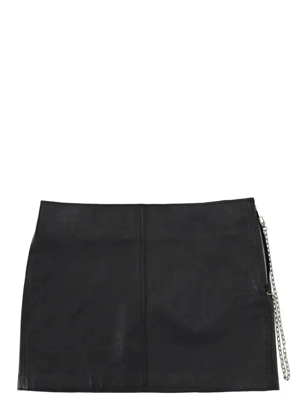 Alexander Wang Mini Leather Skirt - Black