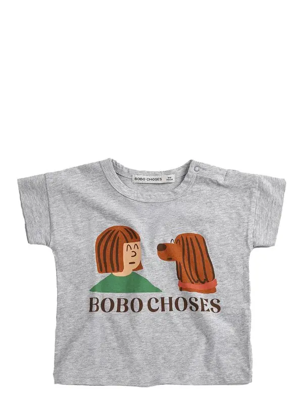 BOBO CHOSES Printed T-shirt - Grey