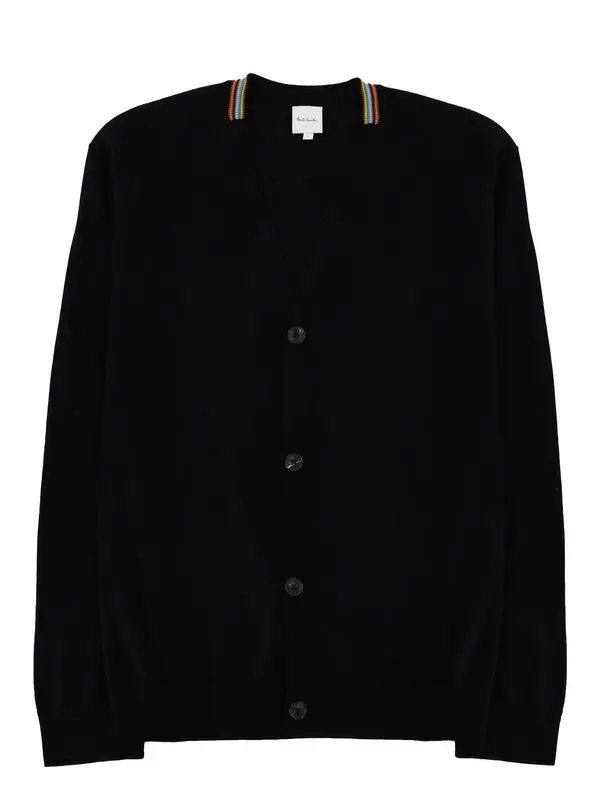 Paul Smith Signature Stripe Cardigan - Black