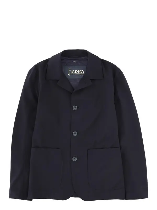 Herno Wool Blend Blazer - Blue