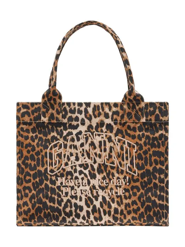 GANNI Large Tote Bag - Animalier