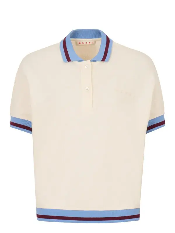 Marni Polo With Logo - Powder