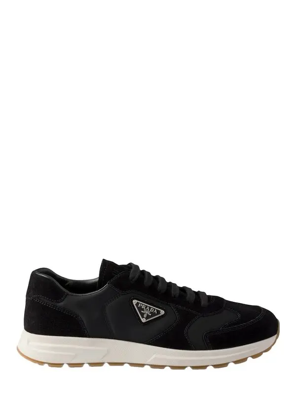Prada Prax Suede And Re-nylon Sneakers - Black