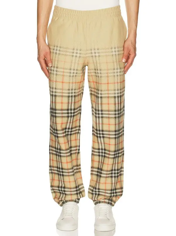 Burberry Ronnie Check Trousers In Brown - Sand Ip Check