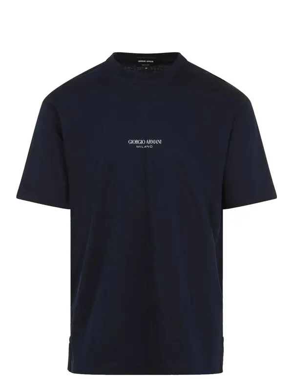 Giorgio Armani Cotton Interlock T-shirt - Blue