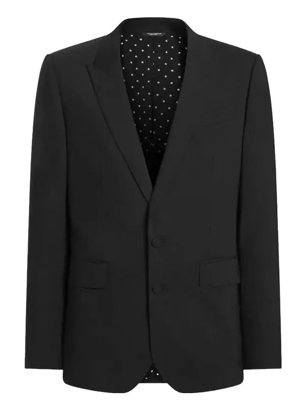 Dolce & Gabbana New Martini One-breasted Canvas Jacket - Black