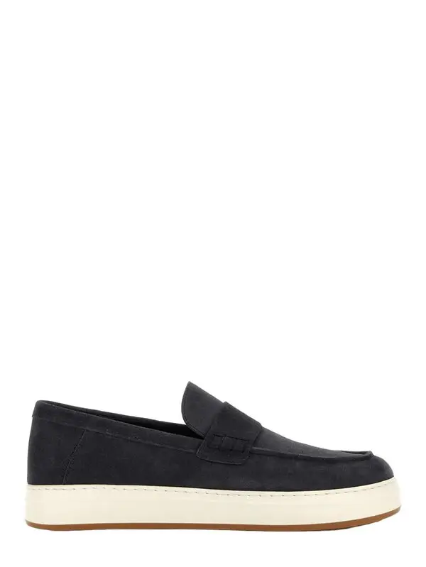 Hogan H-tv Suede Loafers Shoes - Blue